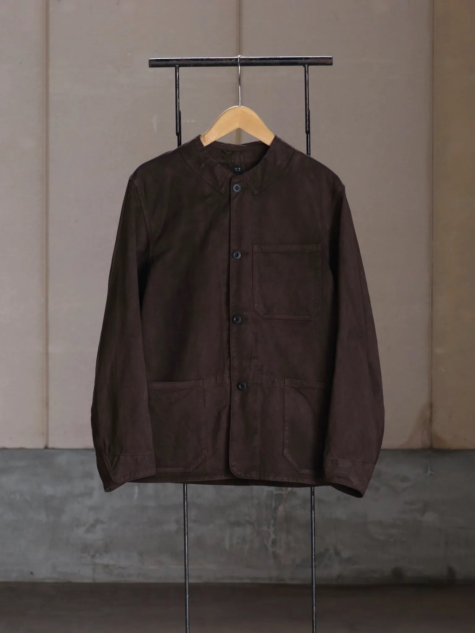 T.T RAILROAD JACKET Mud Dyed Brown | CASANOVA&CO (カサノヴァアンドコー) オンライン通販サイト